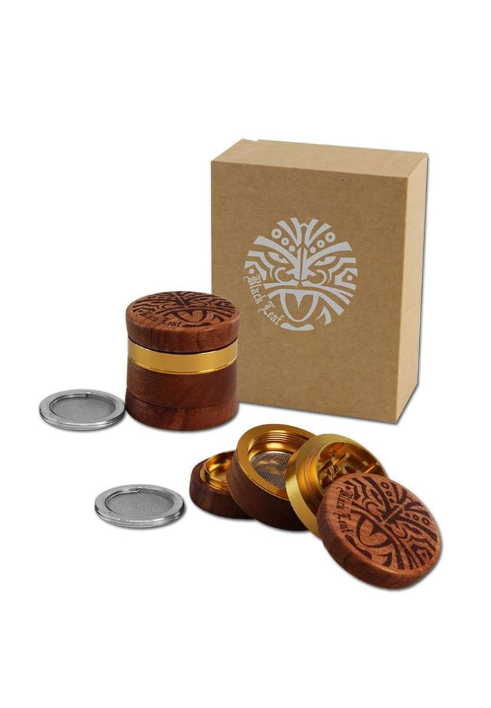 Black Leaf ''Maori'' Wooden Grinder • Buy Now | Puff Puff Palace