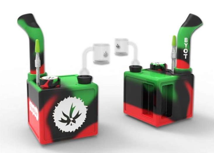 Piecemaker ''Cube'' Silicone Dab Rig Swirl • Buy | Puff Puff Palace