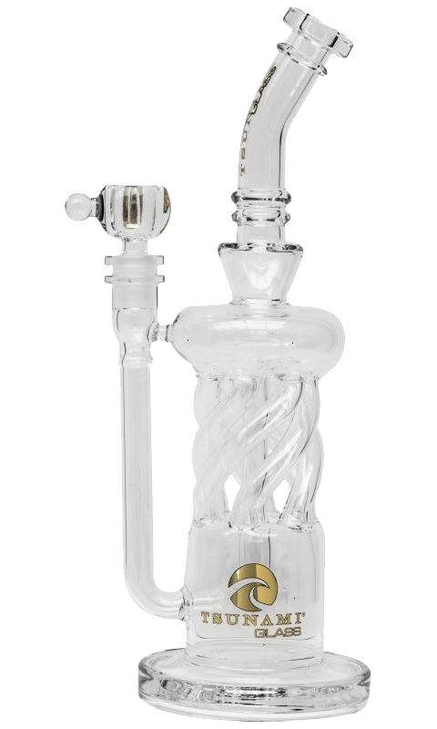 Tsunami 'Twisted Shower Head Recycler' Bong – Puff Puff Palace